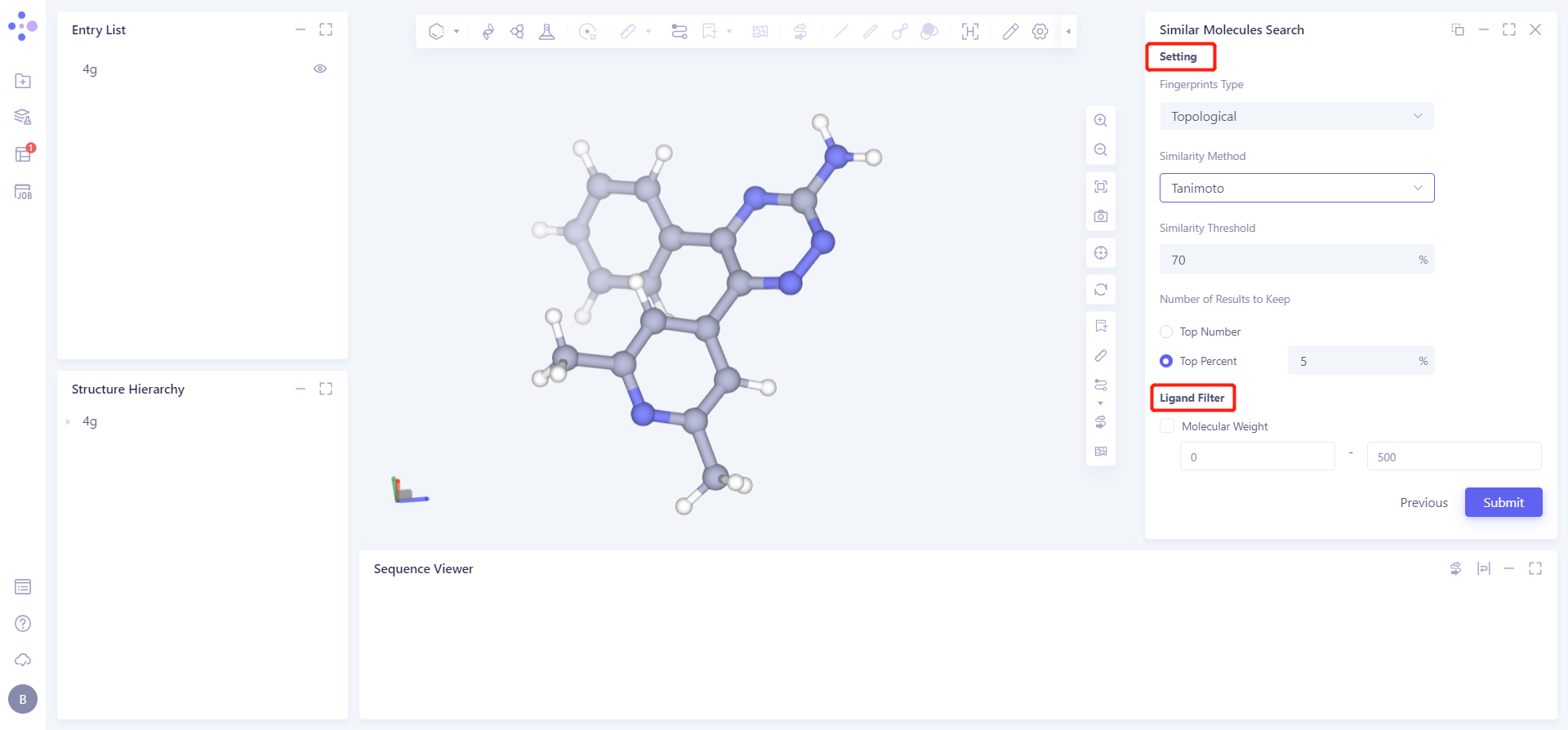 Similar Molecules Search | Hermite Docs