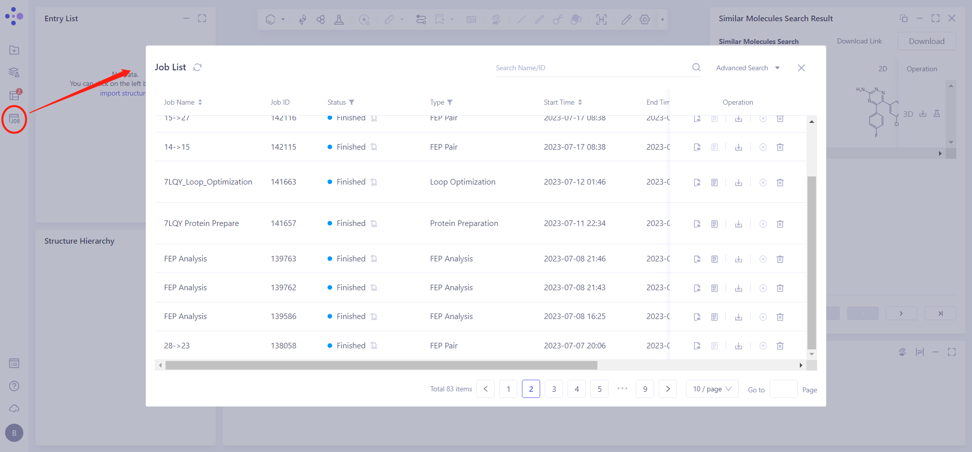 Similar Molecules Search | Hermite Docs
