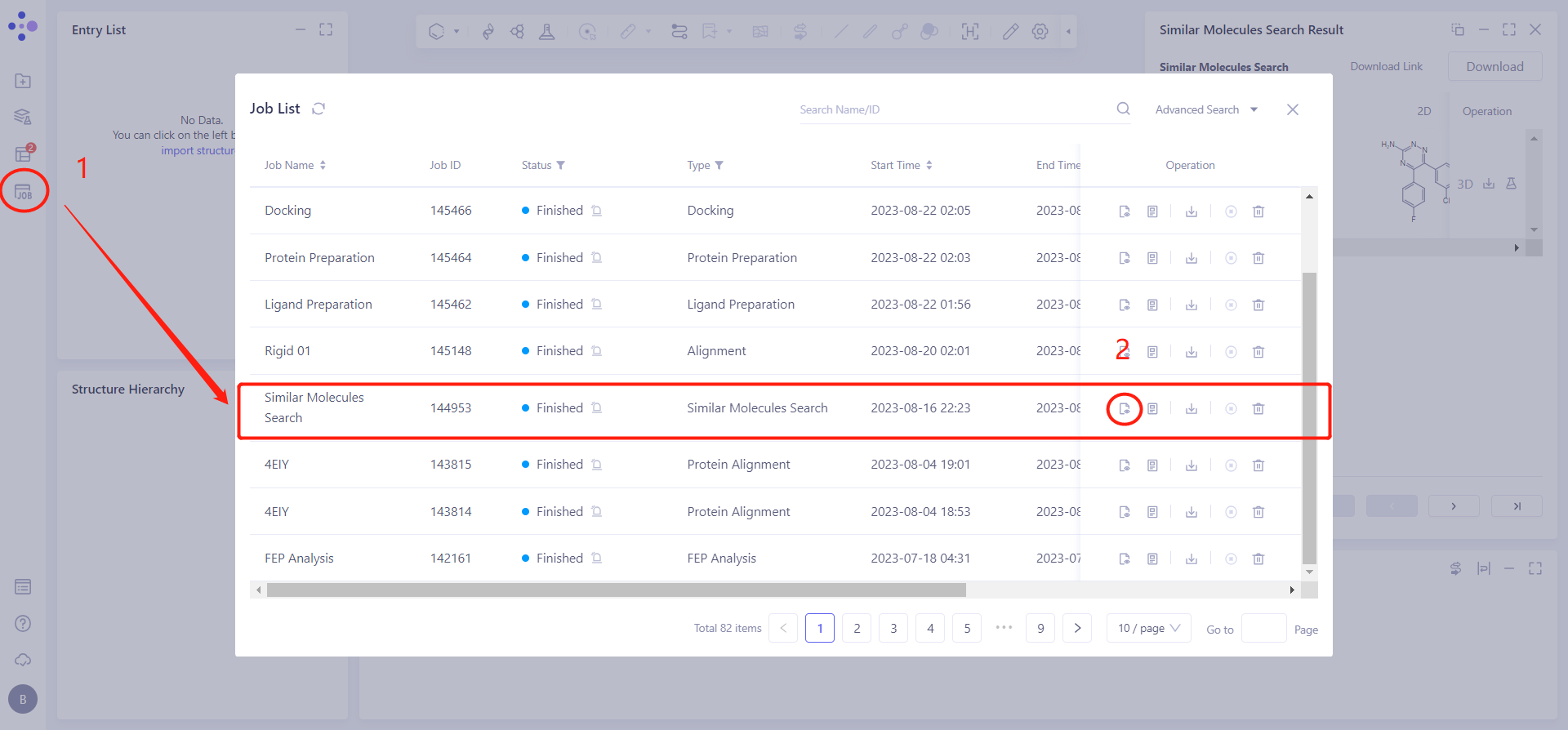 Similar Molecules Search | Hermite Docs