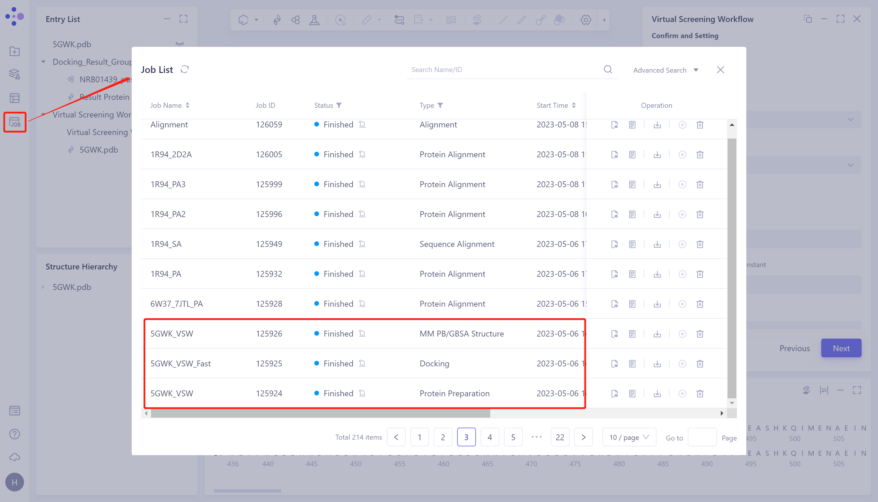Virtual Screening Workflow | Hermite Docs