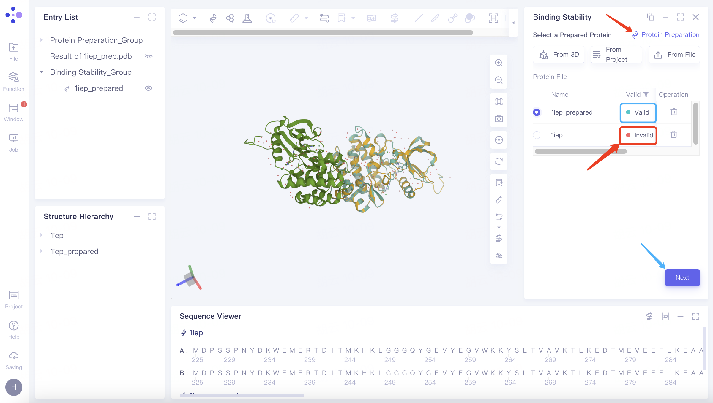 Binding Stability | Hermite Docs