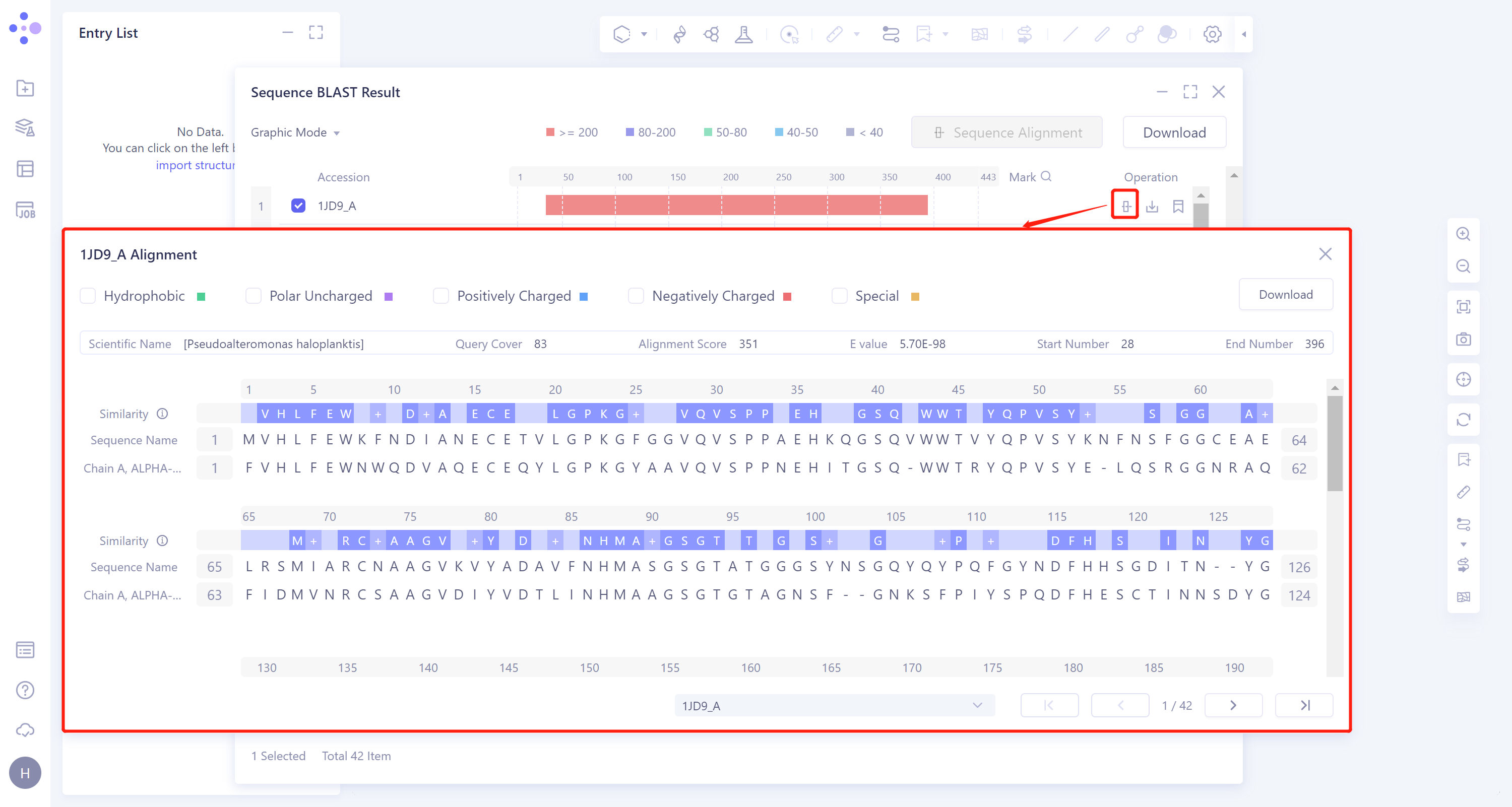 Sequence BLAST | Hermite Docs