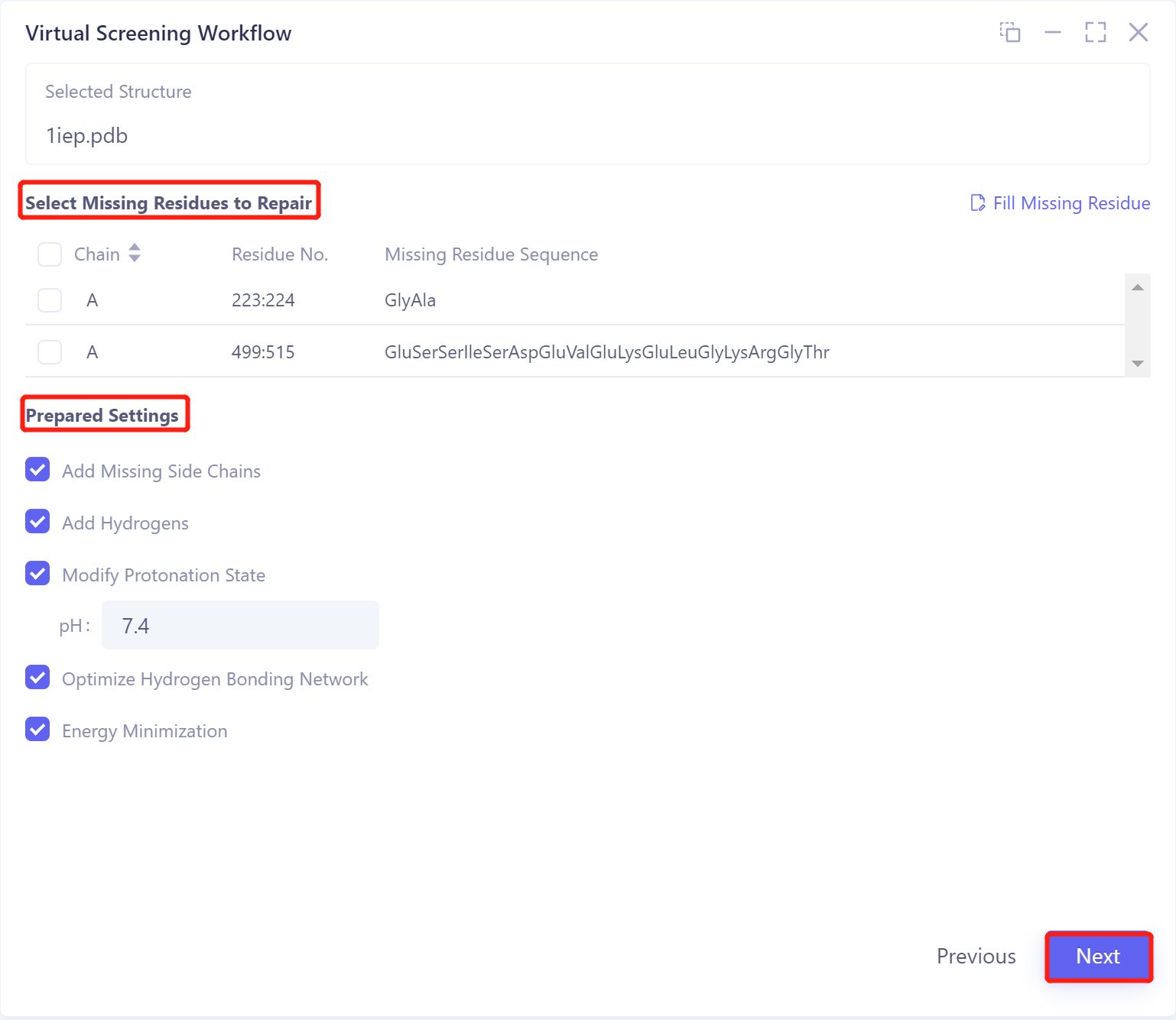 Virtual Screening Workflow | Hermite Docs