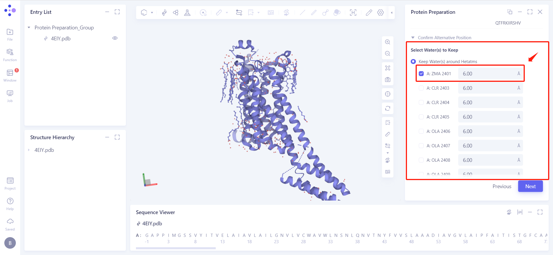 Protein Preparation | Hermite Docs