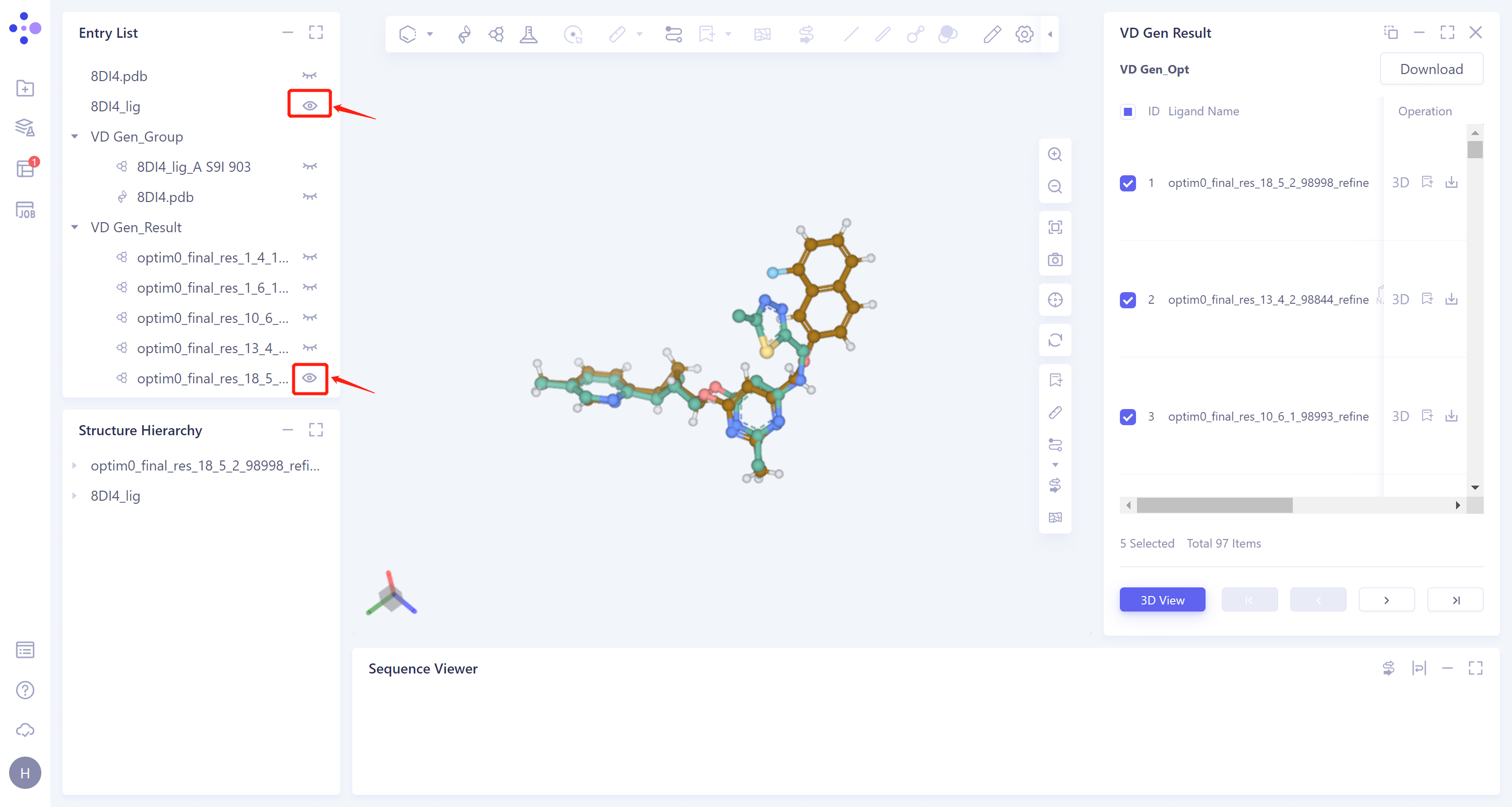 VD Gen: a Novel Molecular Design Based on Protein Pocket | Hermite Docs