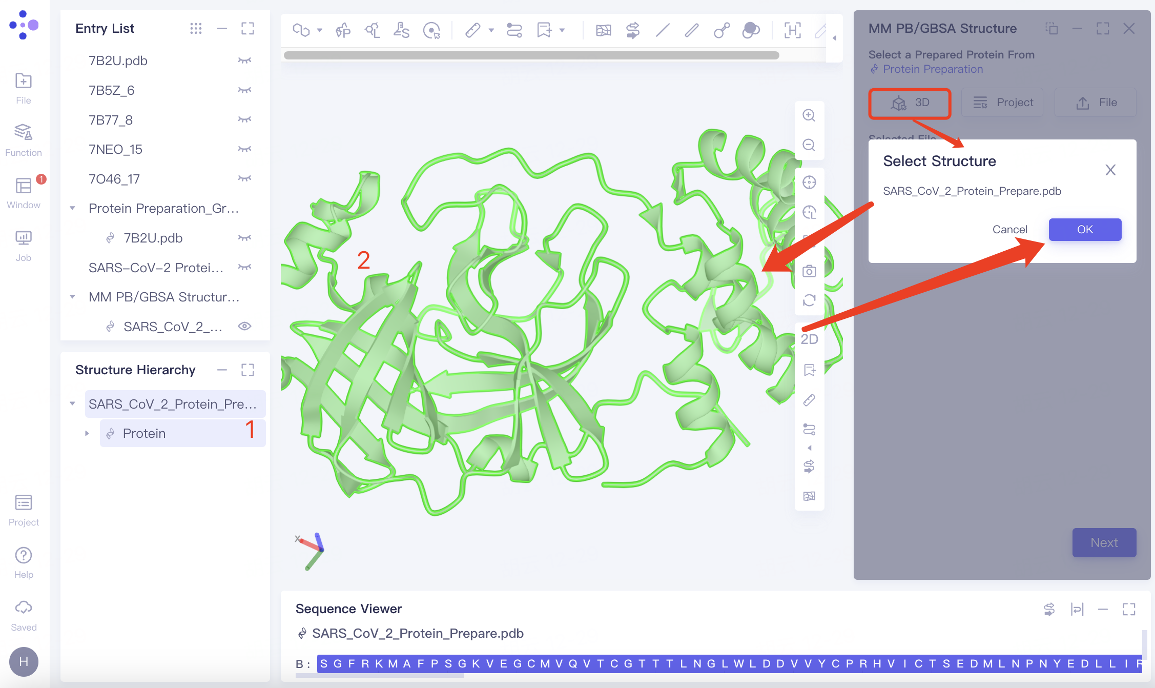 Protein Selection, Ligand Selection and Pocket Setting | Hermite Docs