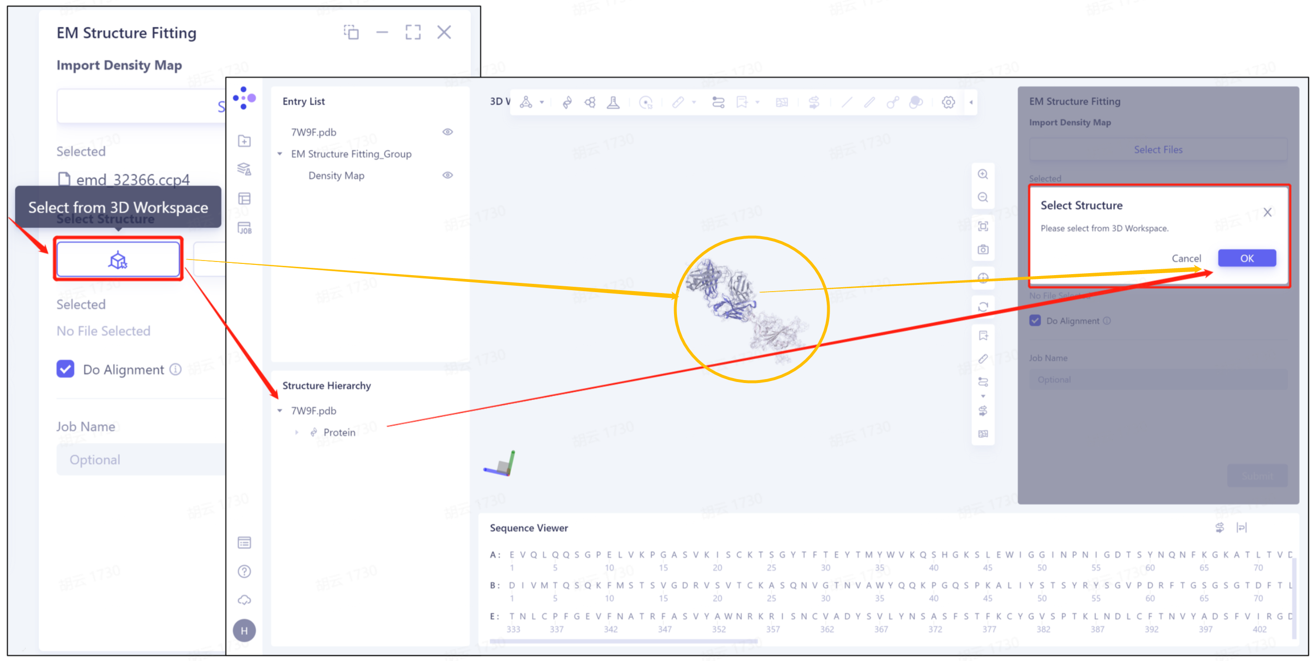 EM Structure Fitting | Hermite Docs