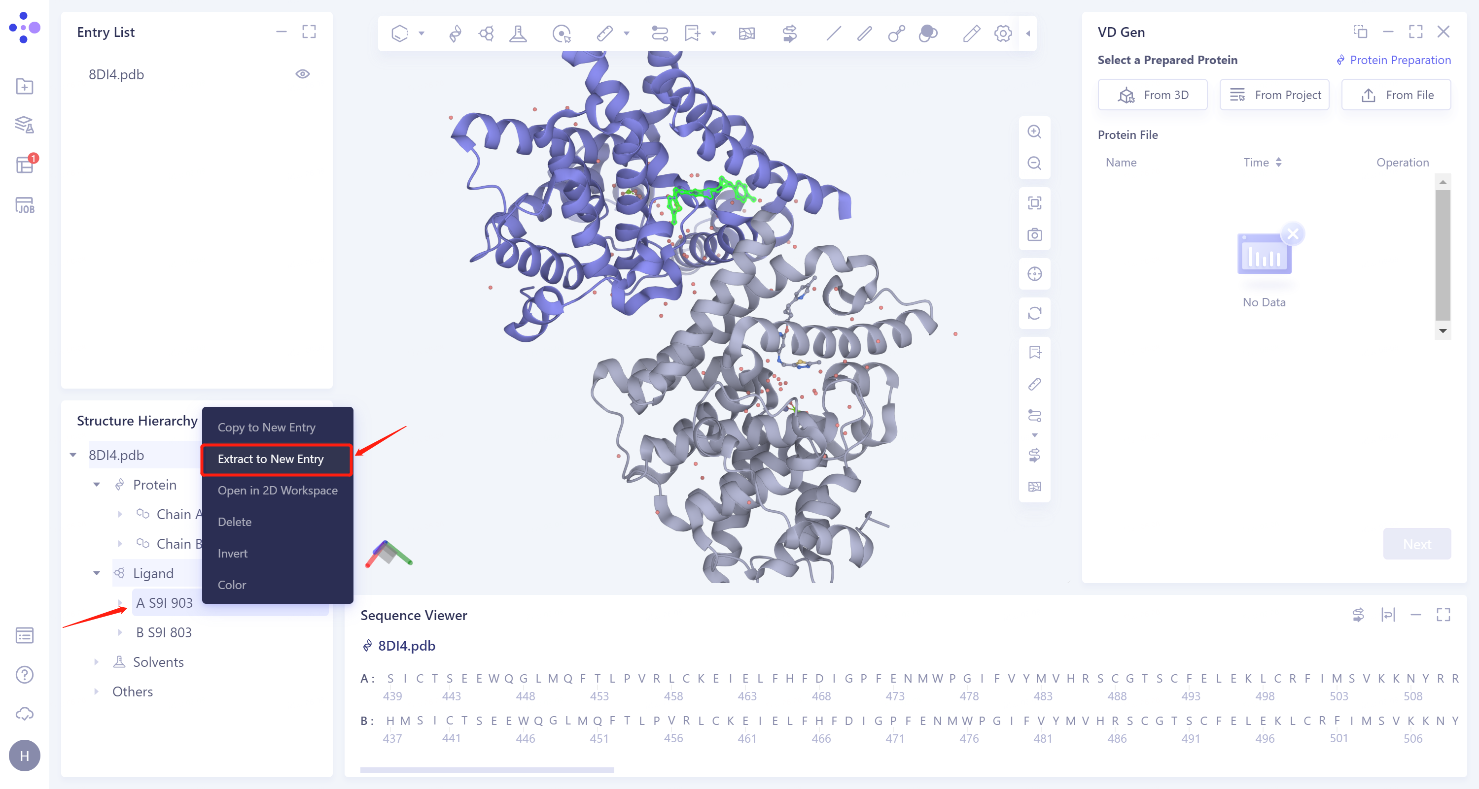 VD Gen: a Novel Molecular Design Based on Protein Pocket | Hermite Docs